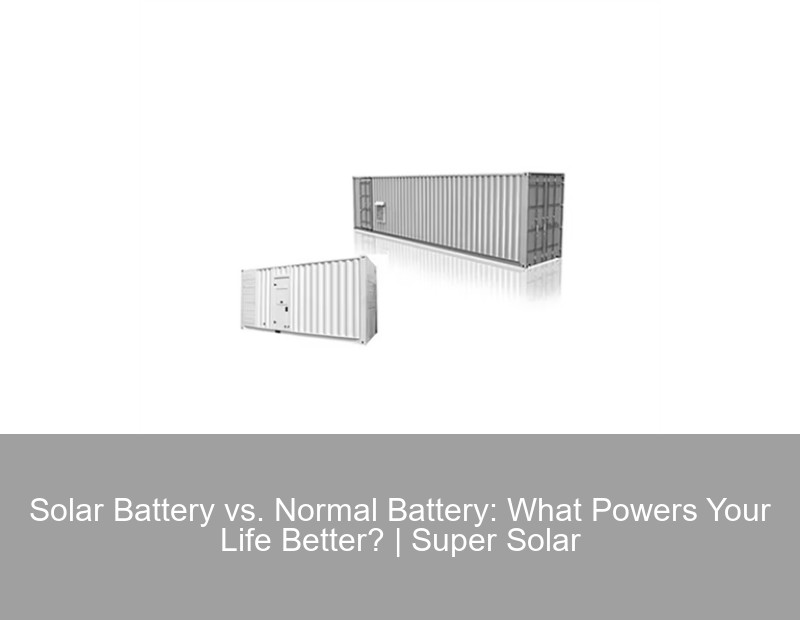 Solar Battery vs. Normal Battery: What Powers Your Life Better? | Super ...