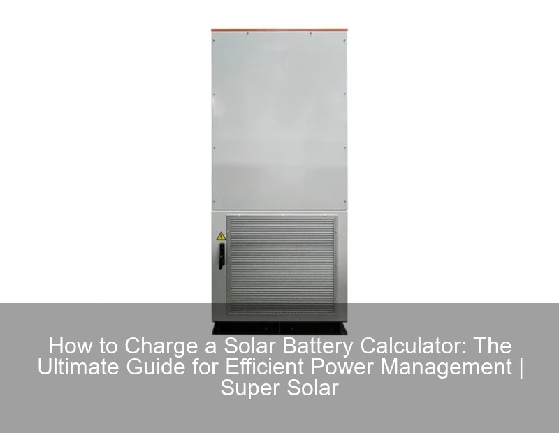 How to Charge a Solar Battery Calculator: The Ultimate Guide for ...