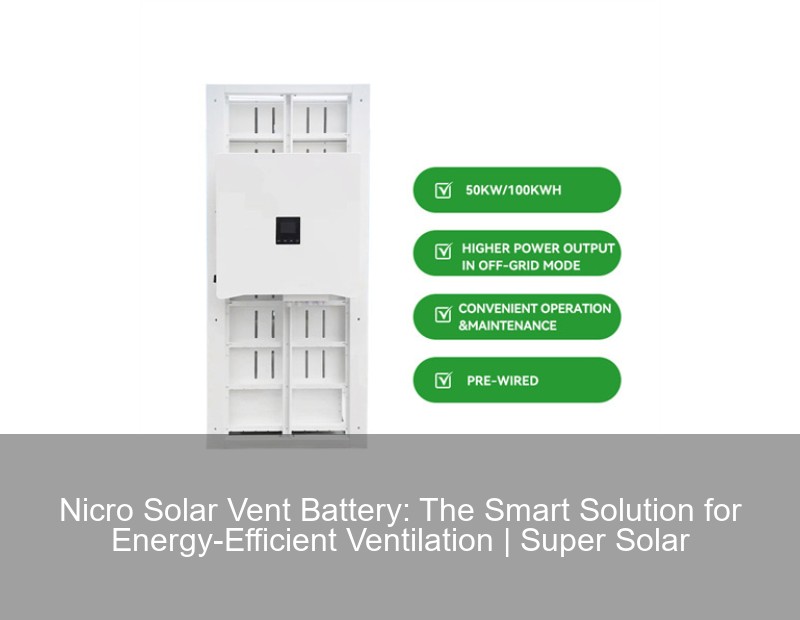 Nicro Solar Vent Battery: The Smart Solution for Energy-Efficient ...