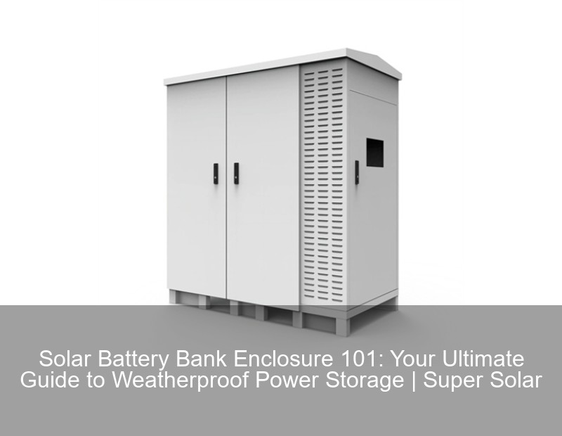Solar Battery Bank Enclosure 101: Your Ultimate Guide to Weatherproof ...