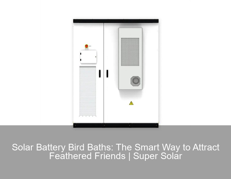 Solar Battery Bird Baths: The Smart Way to Attract Feathered Friends ...