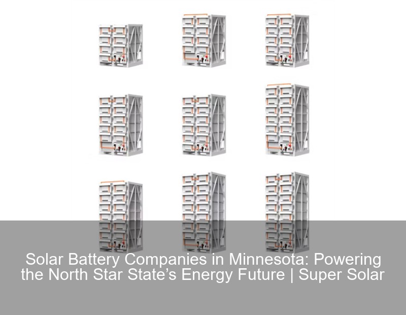 Solar Battery Companies in Minnesota: Powering the North Star State’s ...