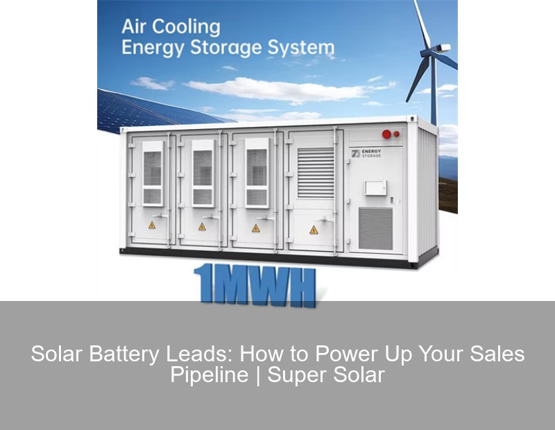 Solar Battery Leads: How to Power Up Your Sales Pipeline | Super Solar