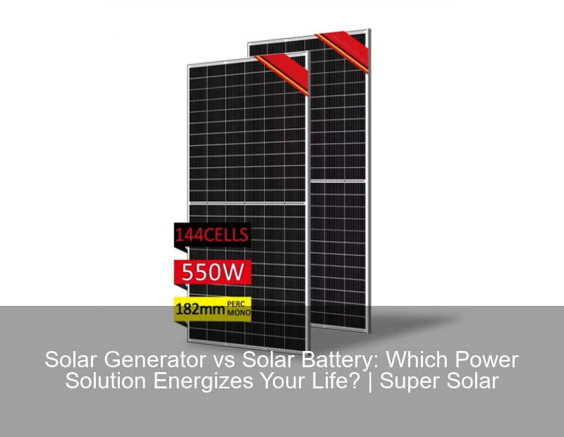 Solar Generator vs Solar Battery: Which Power Solution Energizes Your ...