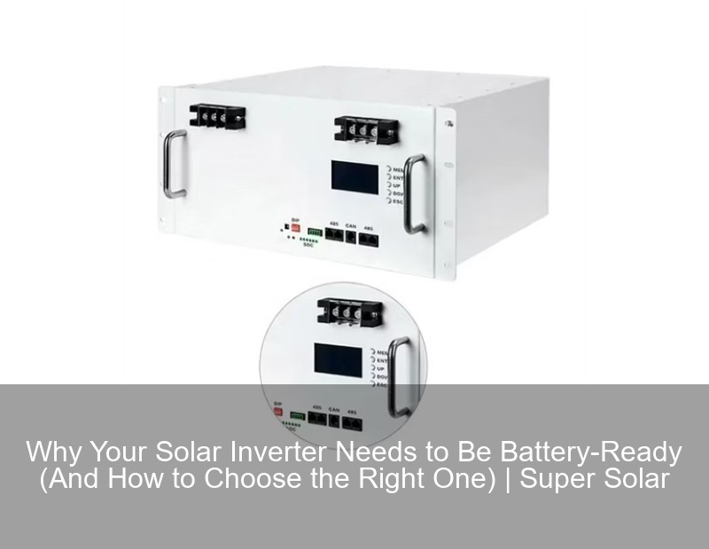 Why Your Solar Inverter Needs to Be Battery-Ready (And How to Choose ...