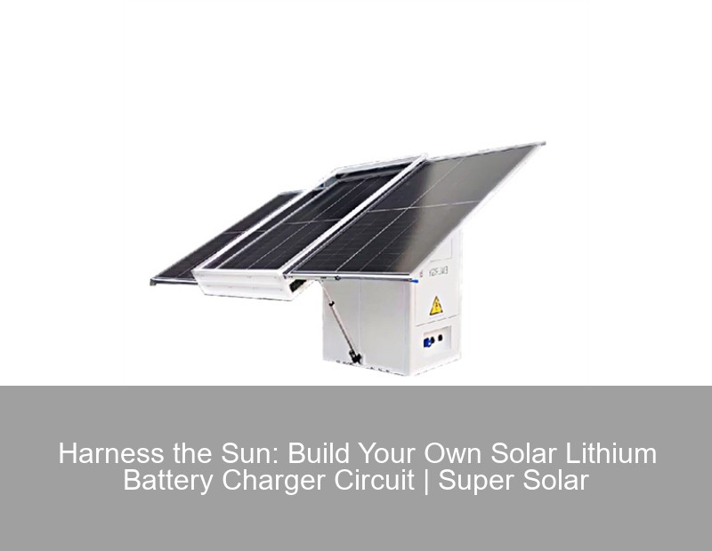 Harness the Sun: Build Your Own Solar Lithium Battery Charger Circuit ...